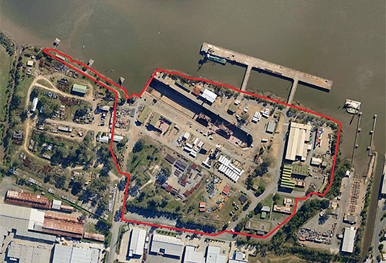 WWII naval dockyard floated onto Brisbane market