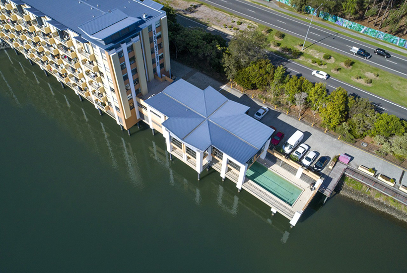 Does your office have a private pool? This one does