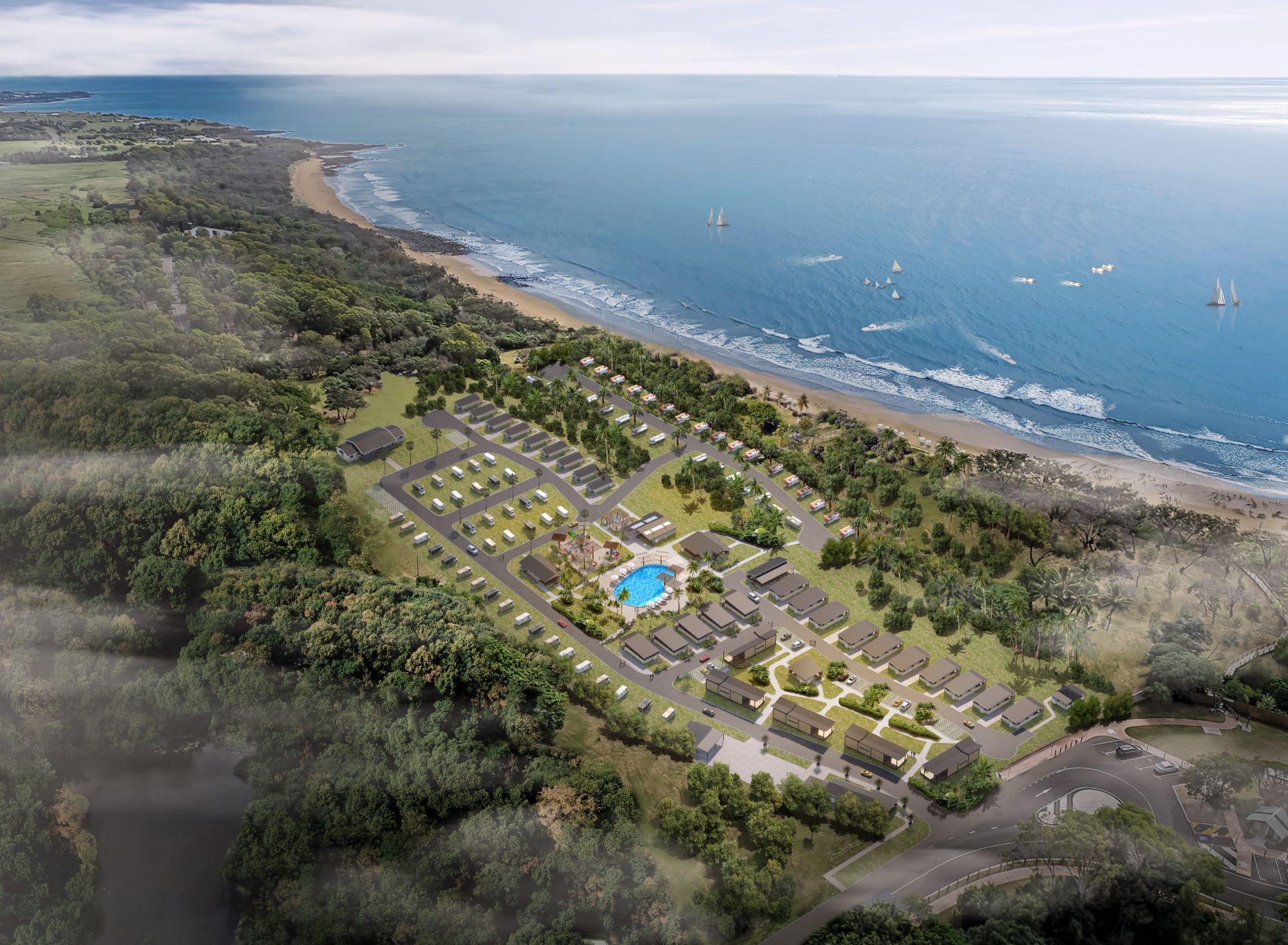 Beachfront Caravan Park Next to Marine Turtle Breeding Site is for Sale